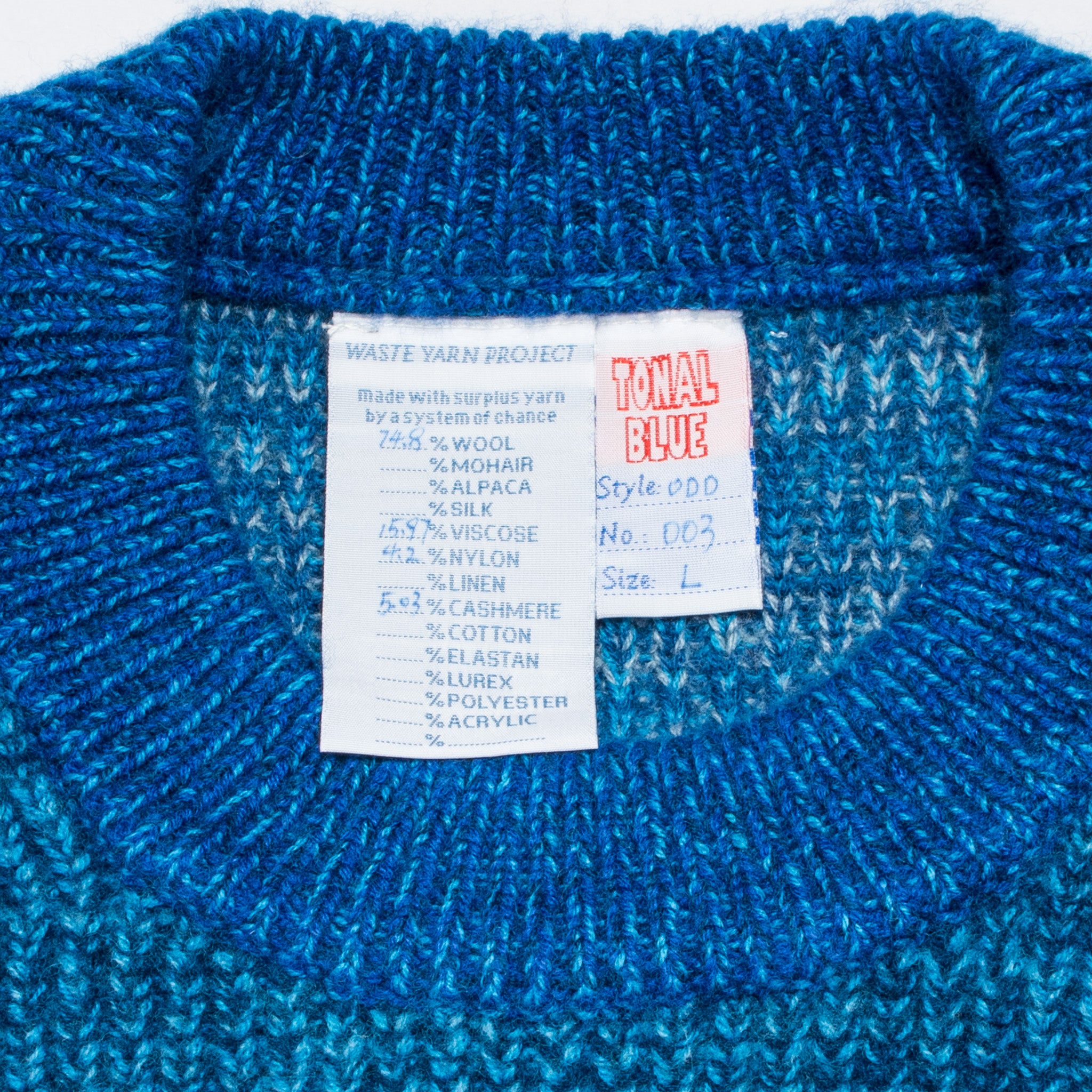 L / BLUE ODD-03– Waste Yarn Project